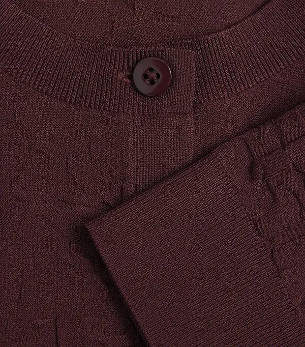 Tory Burch Monogram Jacquard Cardigan