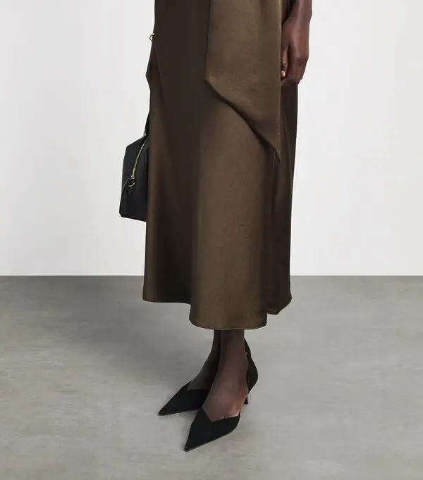 Vince Draped Scarf-neck Maxi Dress