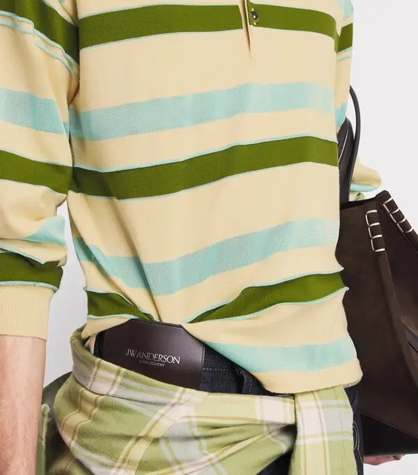 JW Anderson Stripe Long-sleeve Polo Sweater