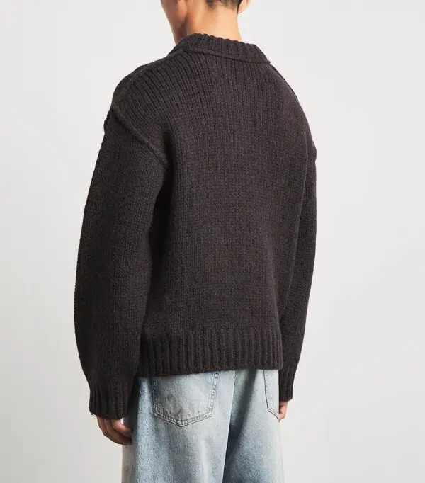 Our Legacy Merino Wool-alpaca Mock Roundneck Sweater