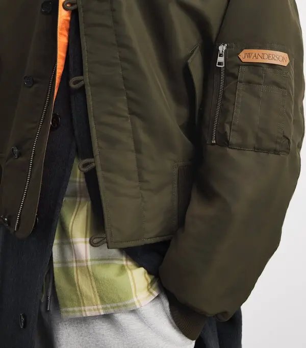 JW Anderson Oversized Tipped Hem Bomber Jacket