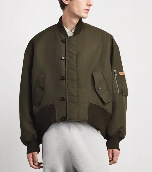 JW Anderson Oversized Tipped Hem Bomber Jacket