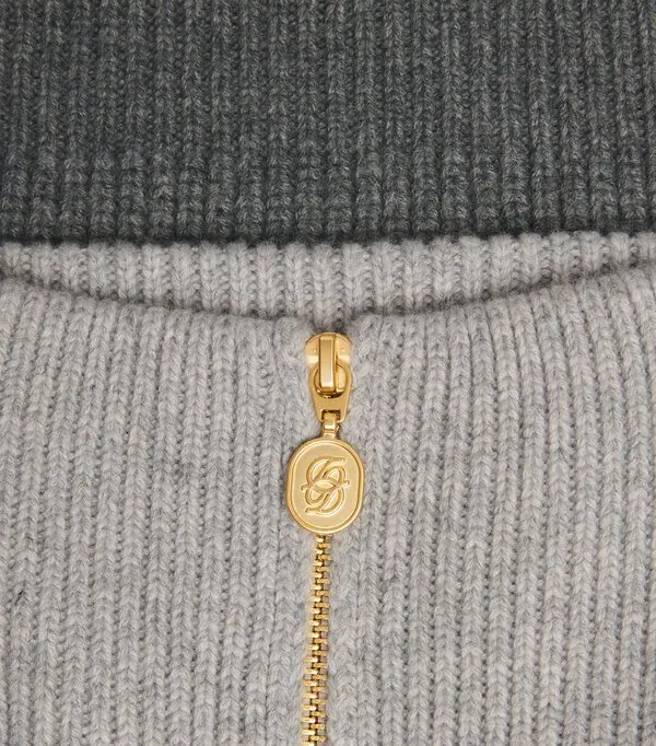 Drole De Monsieur Wool-cashmere Half-zip Trucker Sweater