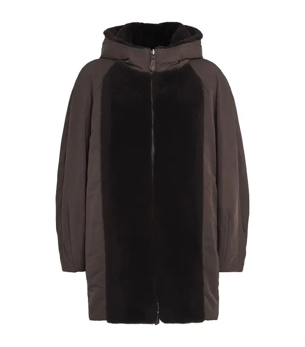 Max Mara Down-padded Cashmere-lined Reversible Jacket - Brown