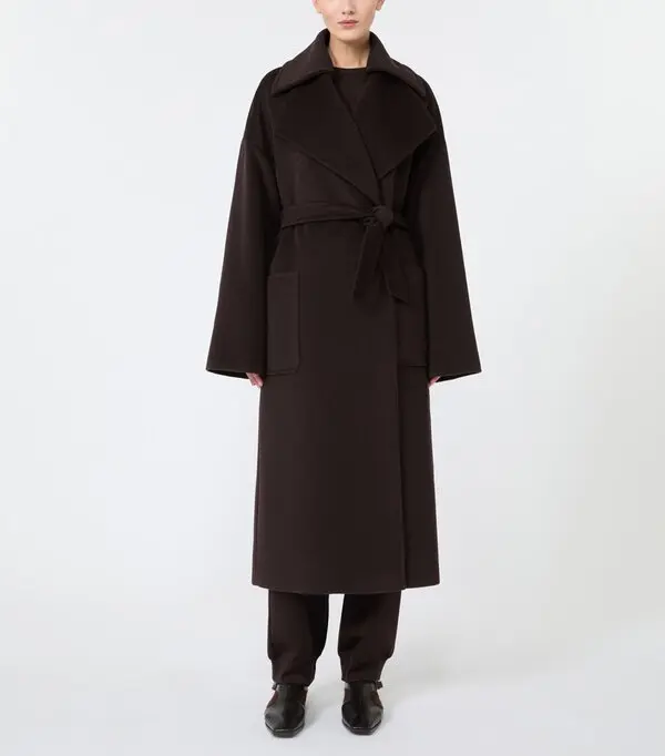 Max Mara Virgin Wool-alpaca-cashmere Wrap Coat