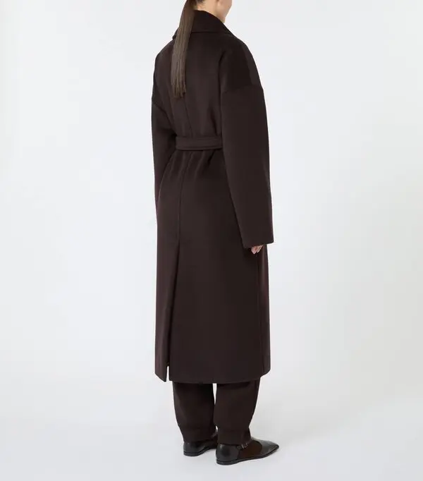 Max Mara Virgin Wool-alpaca-cashmere Wrap Coat