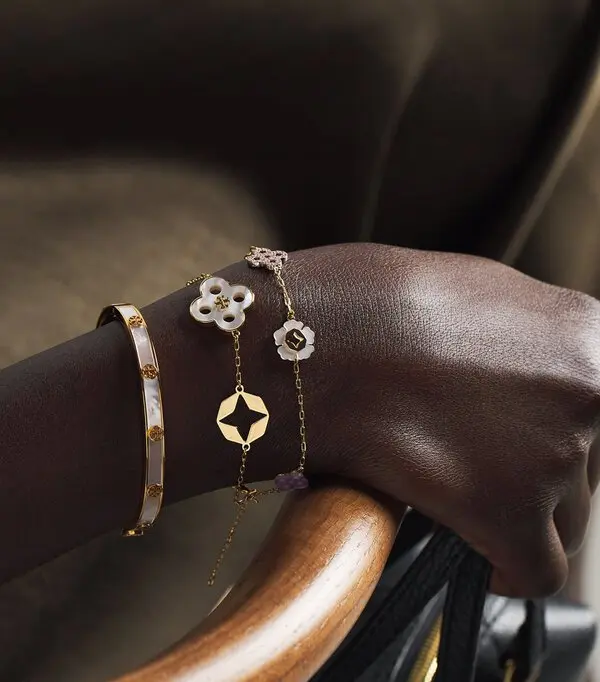 Tory Burch Plated Forget-me-not Charm Bracelet