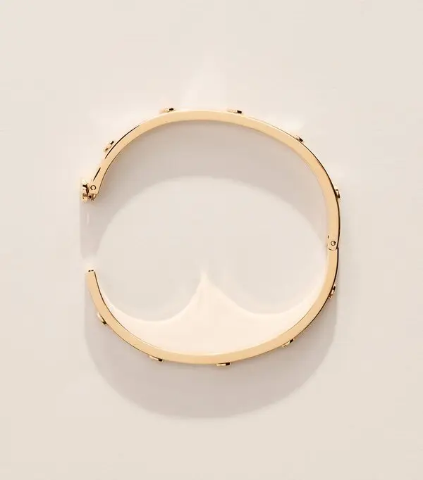 Tory Burch Plated Mother-of-pearl Icon Bangle