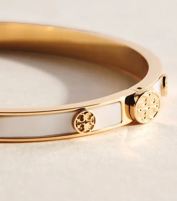 Tory Burch Plated Mother-of-pearl Icon Bangle