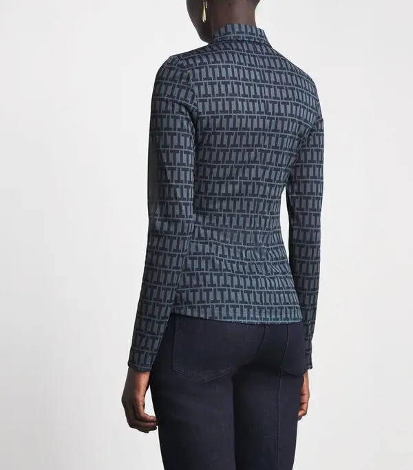 Tory Burch Crepe Logo Blouse