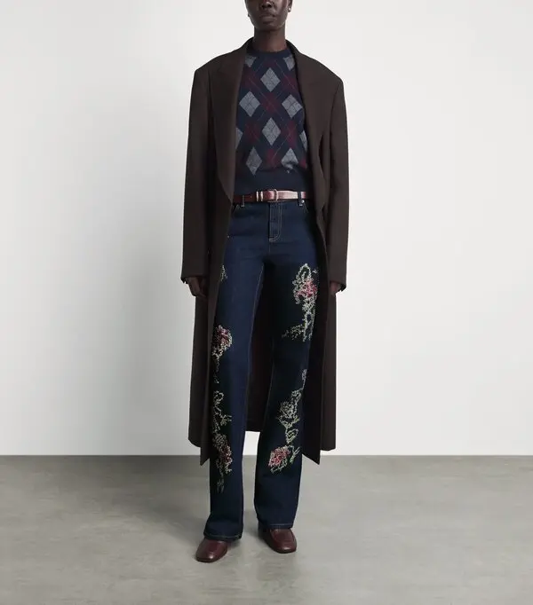 Tory Burch Embellished Bootcut Jeans