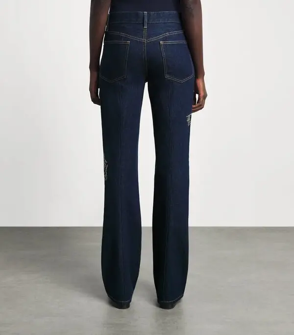 Tory Burch Embellished Bootcut Jeans