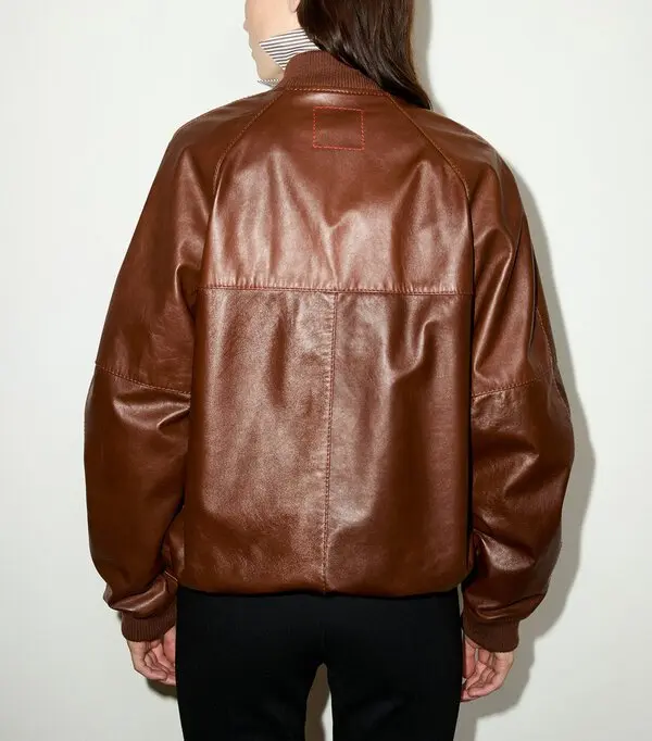Max & Co. Leather Bomber Jacket