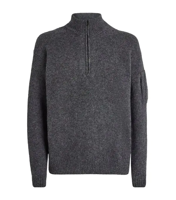 C.P. COMPANY Wool-blend Half-zip Sweater