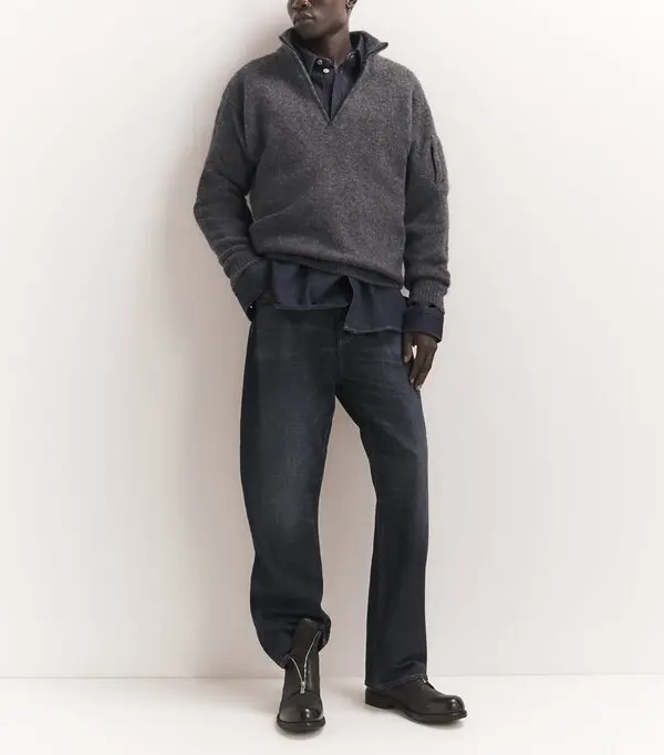 C.P. COMPANY Wool-blend Half-zip Sweater