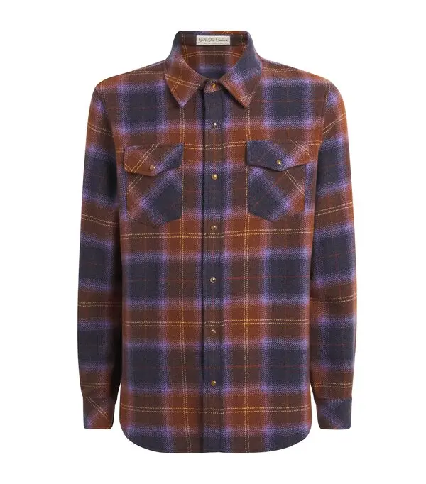 GOD'S TRUE CASHMERE Cashmere Tartan Vulcan Shirt