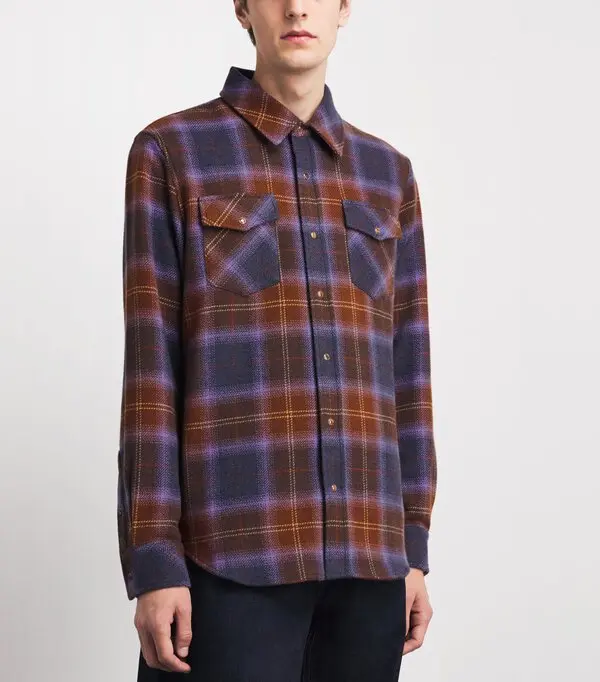 GOD'S TRUE CASHMERE Cashmere Tartan Vulcan Shirt