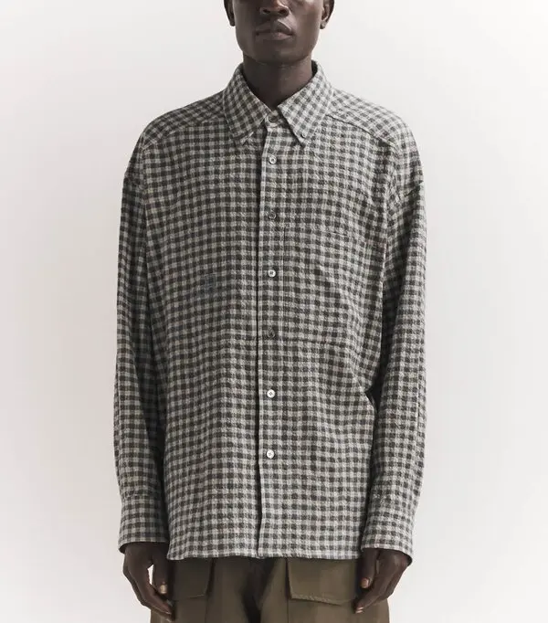 WOOYOUNGMI Cotton-wool Check Shirt