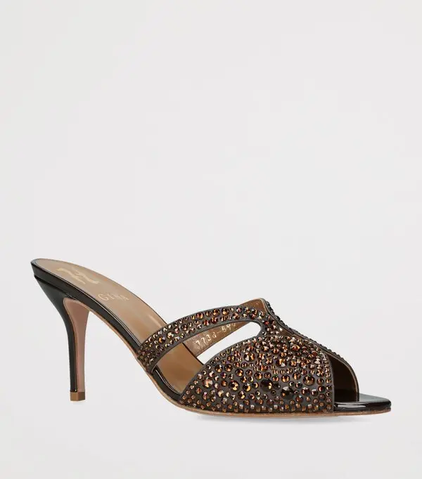 GINA Crystal-embellished Ilona Mules 85