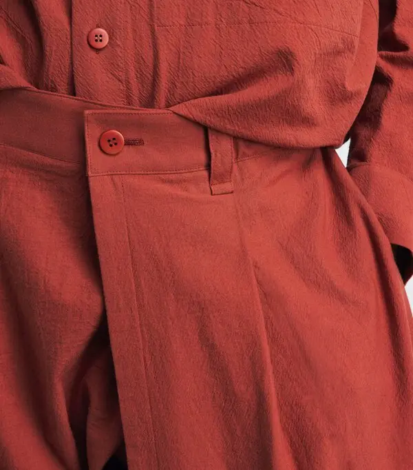 Issey Miyake Cotton Yak Pleated Trousers