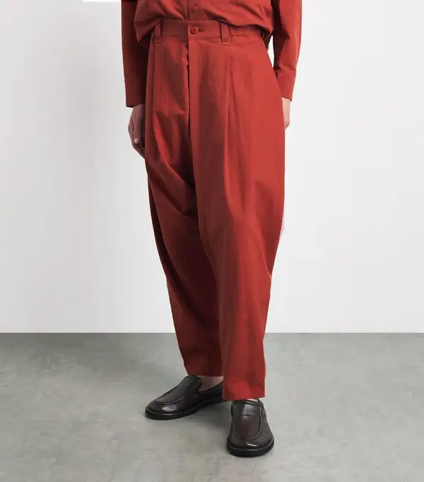 Issey Miyake Cotton Yak Pleated Trousers
