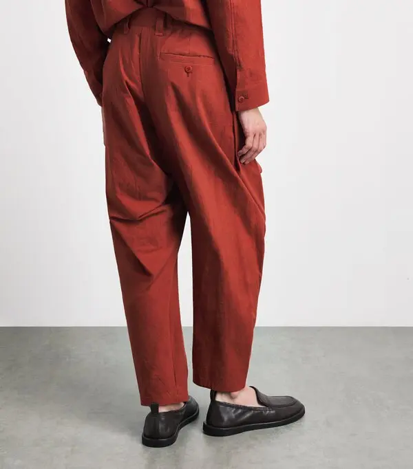 Issey Miyake Cotton Yak Pleated Trousers