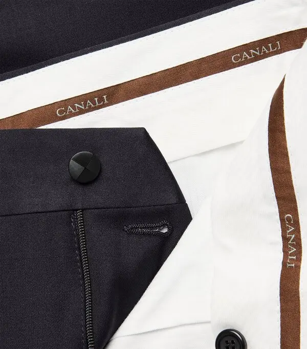 Canali Wool Tuxedo Trousers