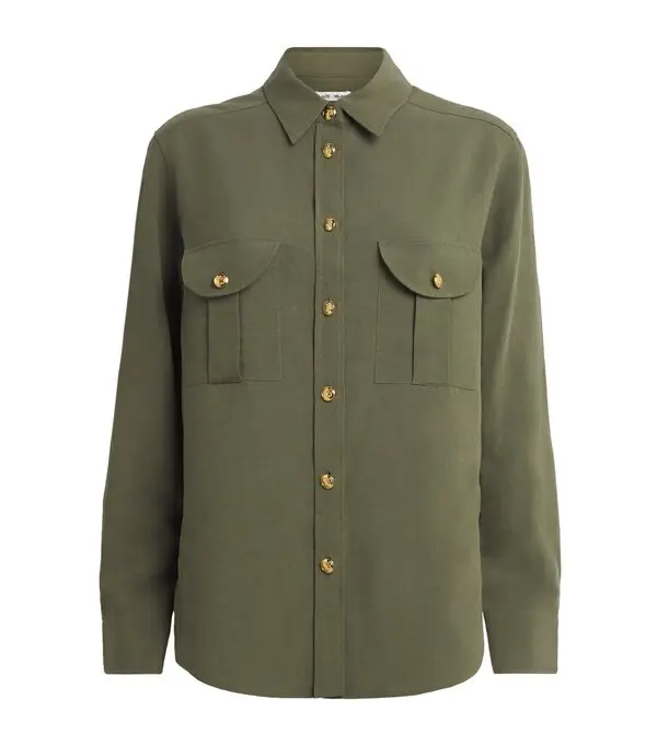 BLAZÉ MILANO Linen-blend Rox Star Berber Shirt