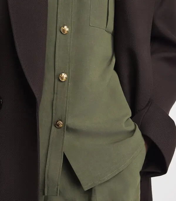 BLAZÉ MILANO Linen-blend Rox Star Berber Shirt