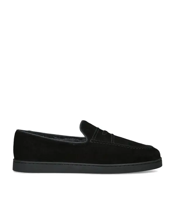 Church's Suede Shearling-lined Peebles Loafers