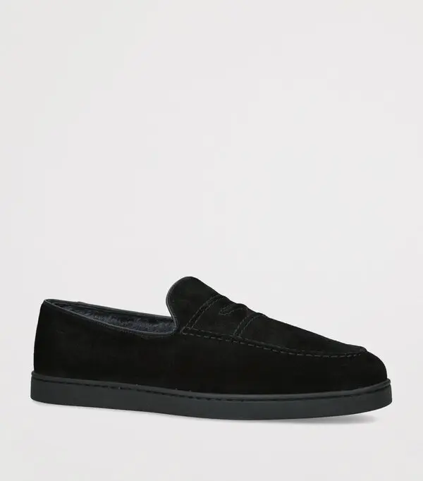Church's Suede Shearling-lined Peebles Loafers
