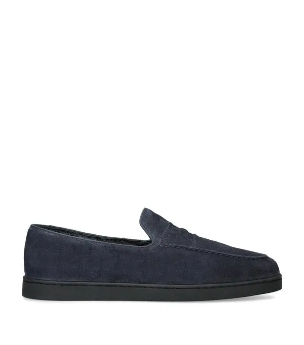 Church's Suede Shearling-lined Peebles Loafers