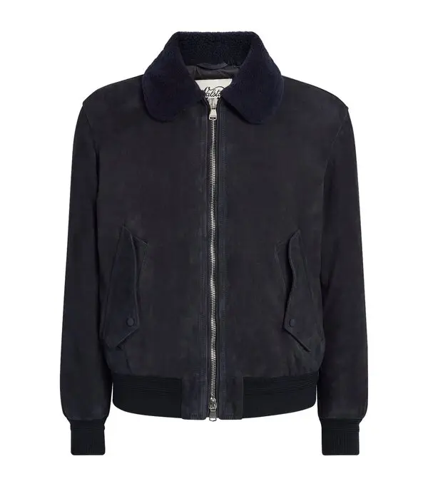 VALSTAR Suede Down-padded Aviator Jacket