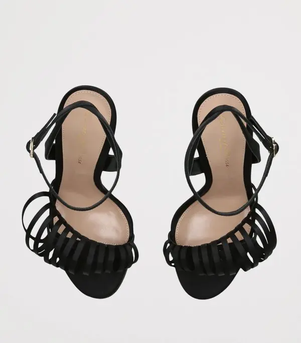 GIANVITO ROSSI Satin Loop Sandals 105