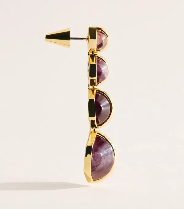 Eddie Borgo Gold-plated Inlaid Honeycomb Earrings