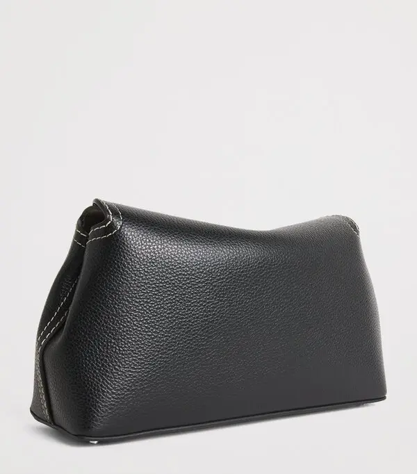 TOTEME Grained Leather T-lock Clutch Bag