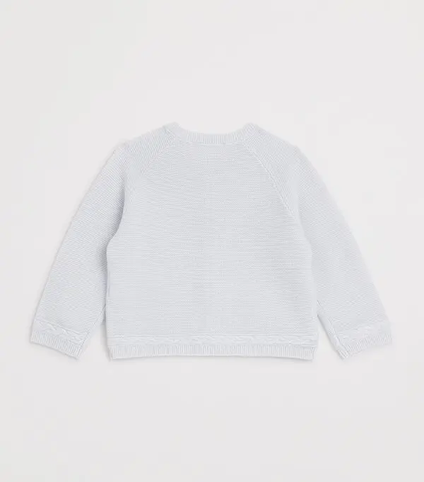 TARTINE ET CHOCOLAT Wool-cashmere Cable-placket Cardigan