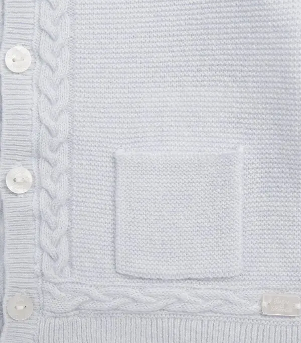 TARTINE ET CHOCOLAT Wool-cashmere Cable-placket Cardigan