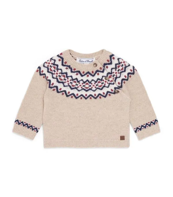 TARTINE ET CHOCOLAT Wool Jacquard Sweater