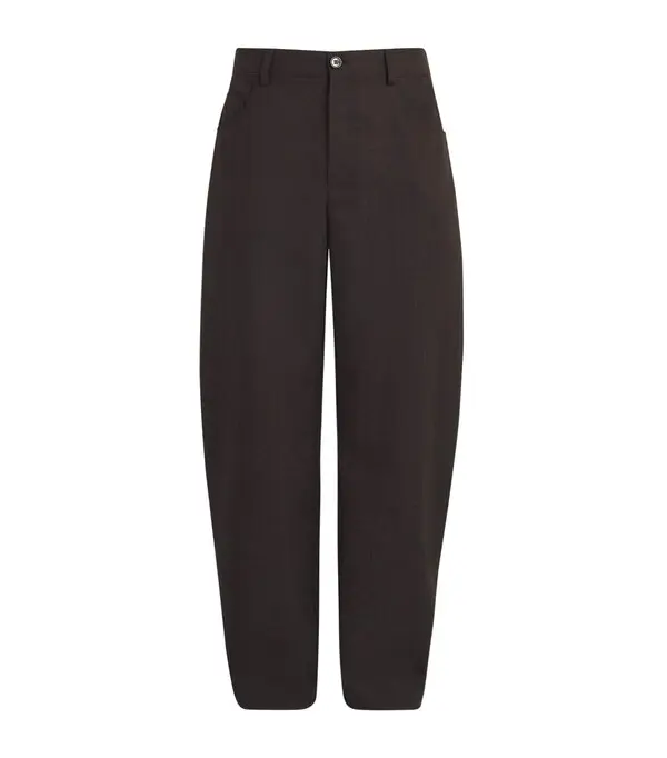 Séfr Wool Nasedo Barrel-leg Trousers