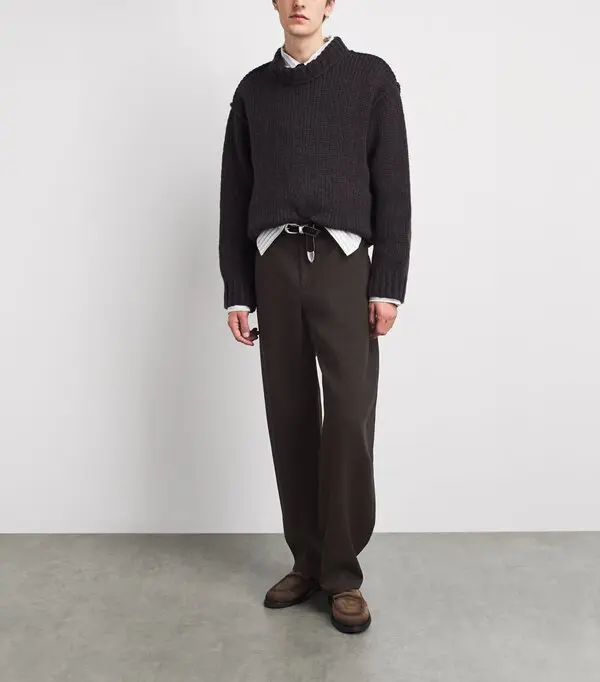 Séfr Wool Nasedo Barrel-leg Trousers