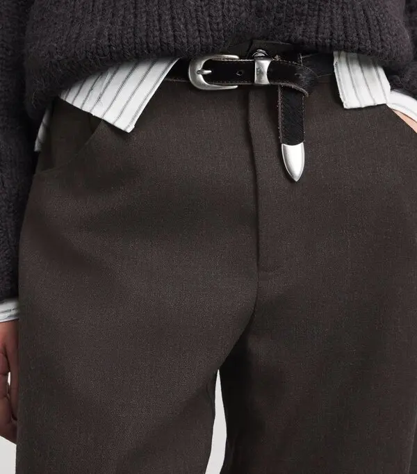 Séfr Wool Nasedo Barrel-leg Trousers