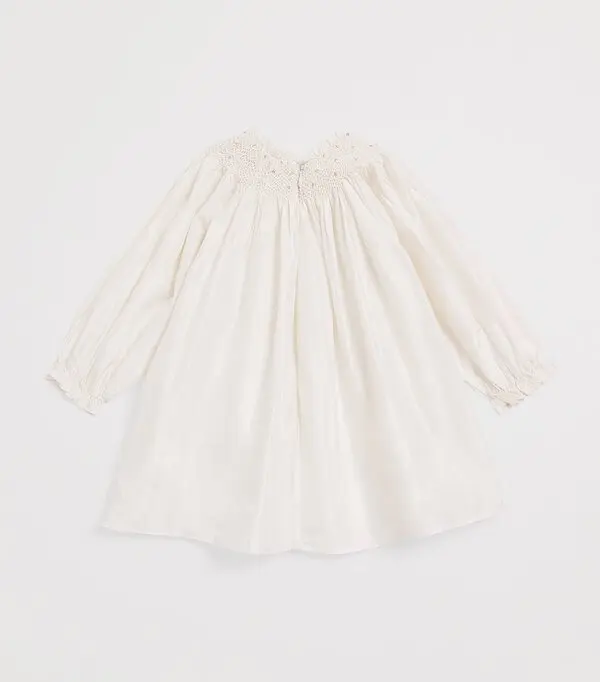 TARTINE ET CHOCOLAT Silk Shirred Dress