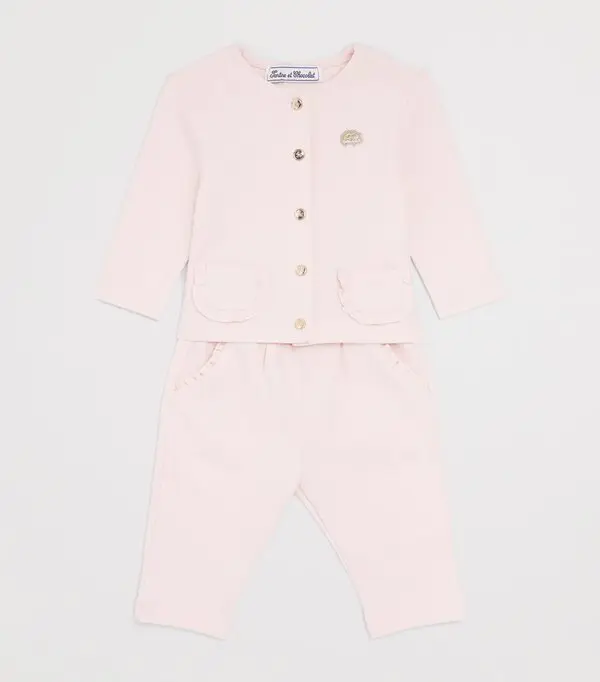 TARTINE ET CHOCOLAT Embellished Cardigan And Trousers Set