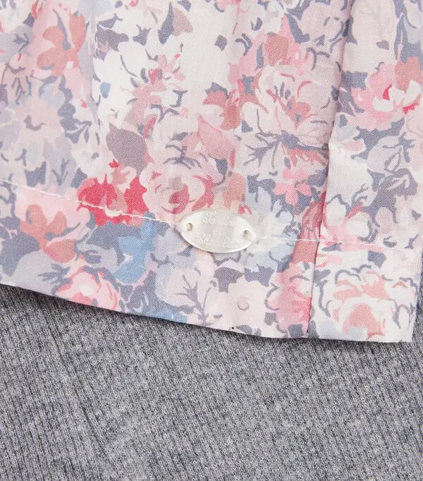 TARTINE ET CHOCOLAT Floral Blouse And Knitted Leggings Set