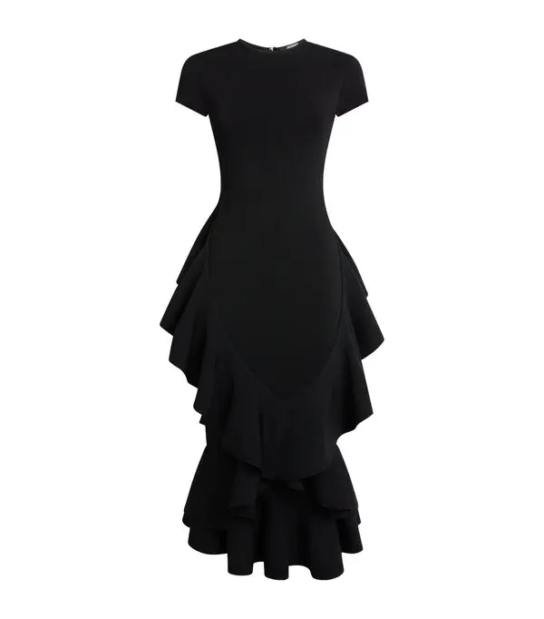 Jacquemus Knitted Ruffle Poisson Dress