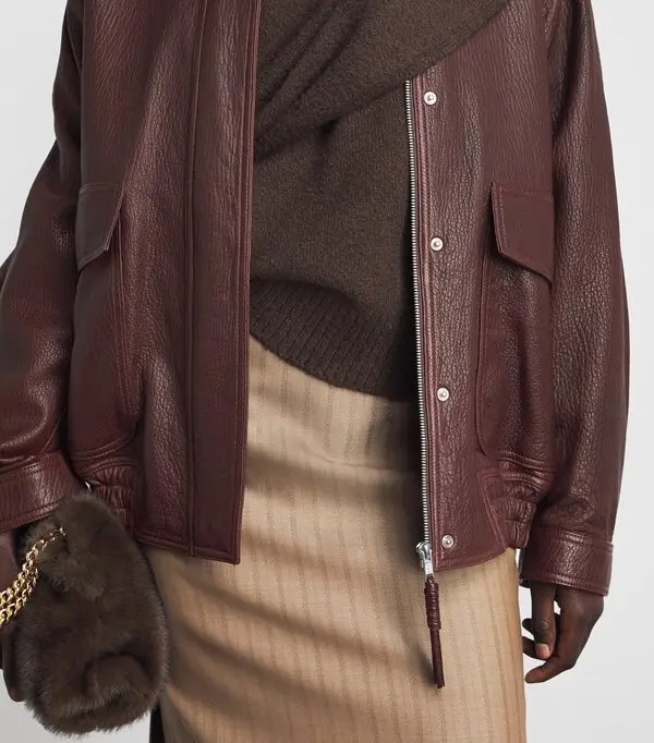 RÓHE Leather Aviator Jacket