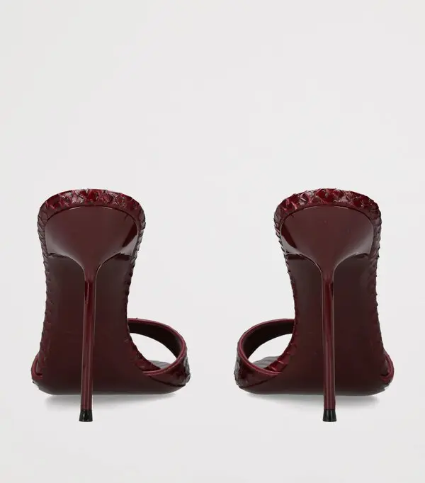 Paris Texas Leather Python Print Lidia Mules 105