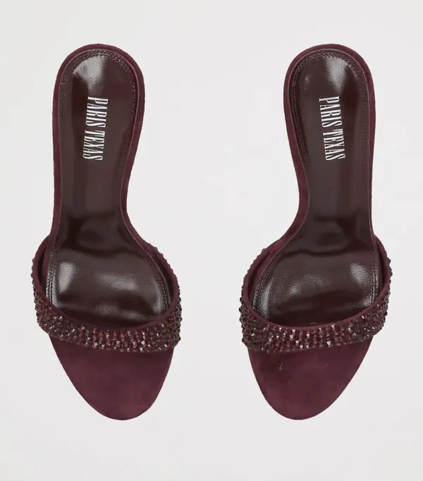 Paris Texas Suede Embellished Lidia Mules 70