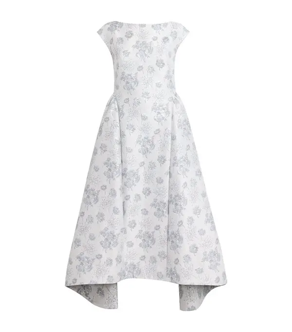 Huishan Zhang Floral Jacquard Aimee Midi Dress